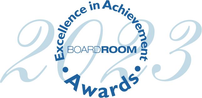 2023 BoardRoom Magazine Excellence in Achievement Award Winner